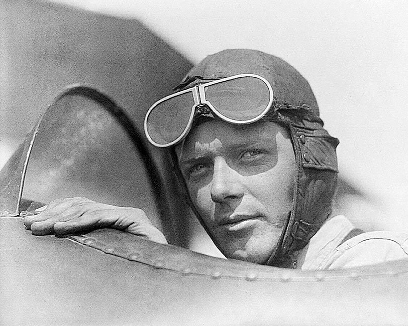 Aviator Charles Lindbergh Cockpit Portrait Style - A - 20x30 Inch ...