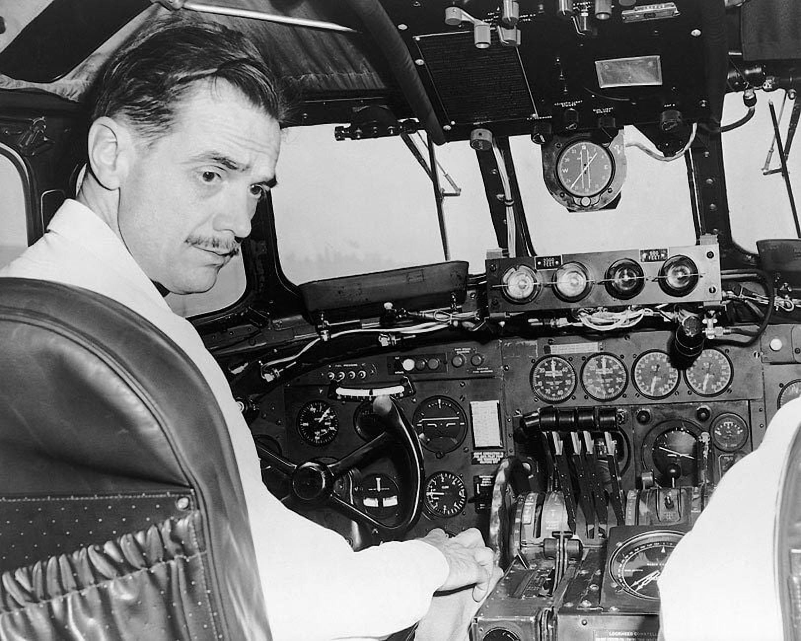 Aviator Howard Hughes in Cockpit Style -1 - 20x30 Inch Glossy Laminated ...