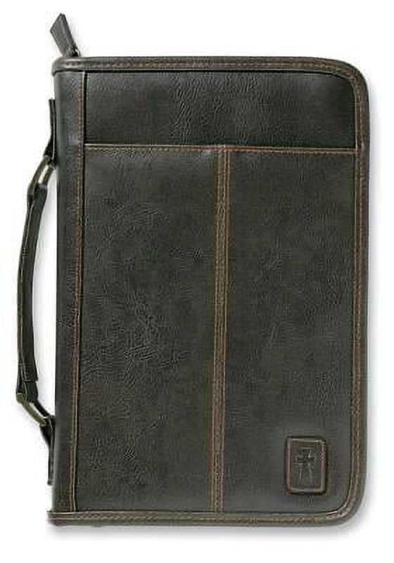 Aviator XL Leather-Look Brown Book and Bible Protector Cover with ...
