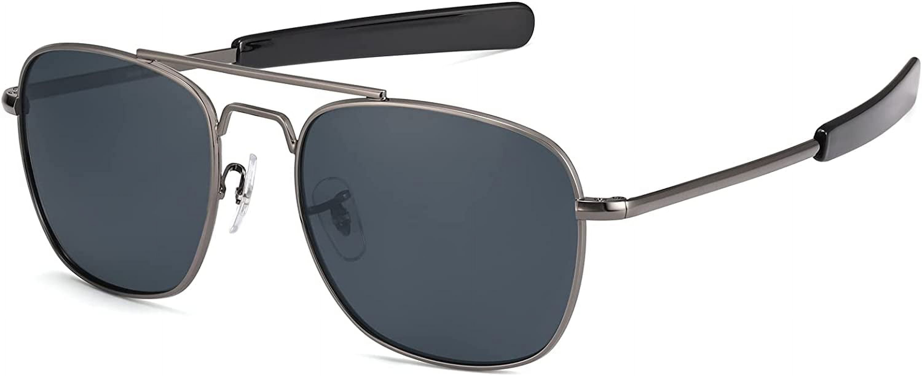 Aviator Sunglasses Polarized 55mm Pilot Military Square Shades with ...