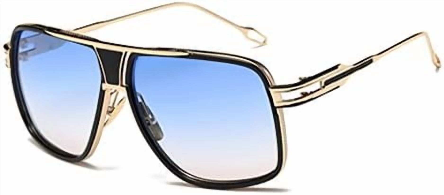 Aviator Sunglasses for Men 100% UV Protection Goggle Alloy Frame with ...