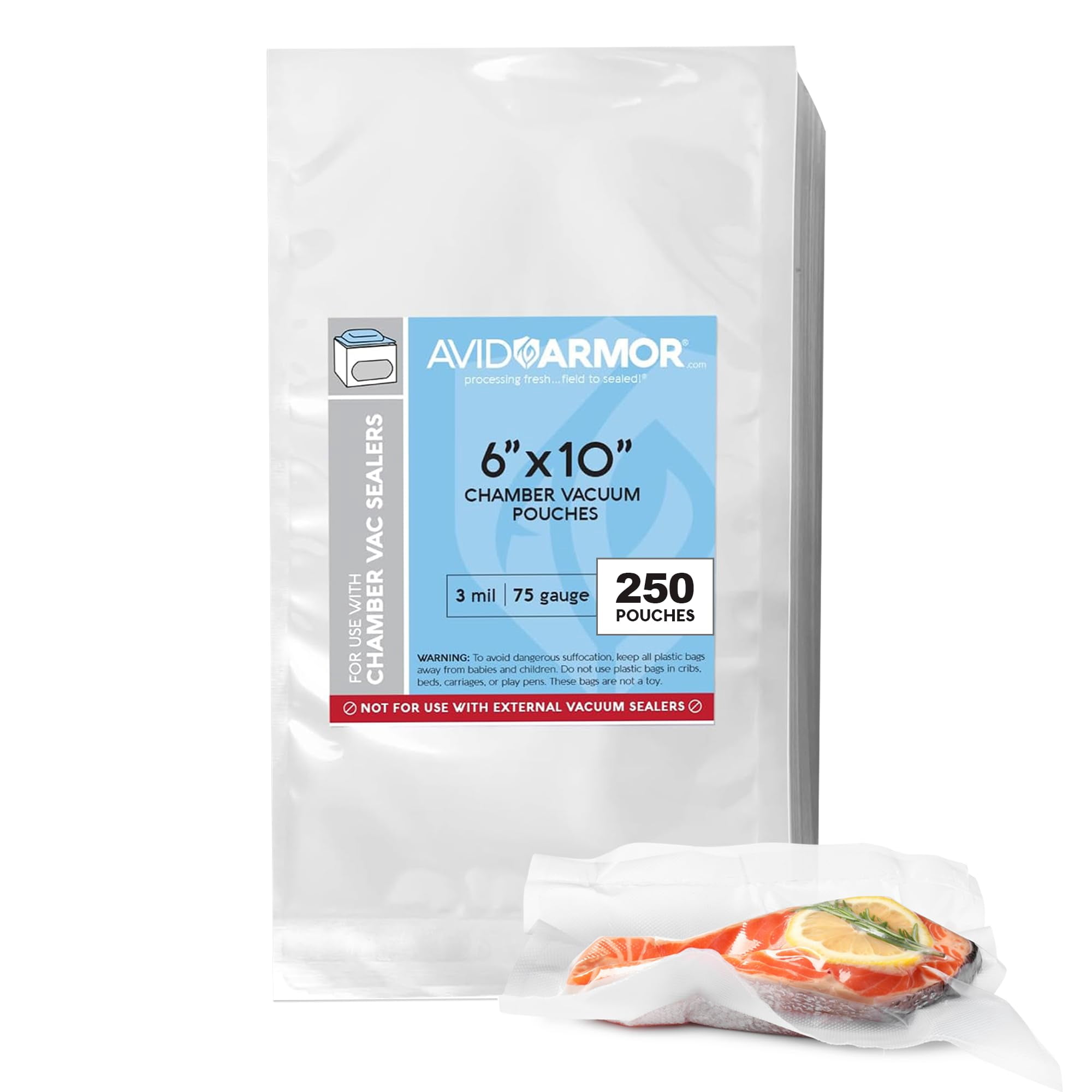 Avid Armor Chamber Vacuum Sealer Bags - Heavy Duty, BPA-Free, Pre-Cut ...