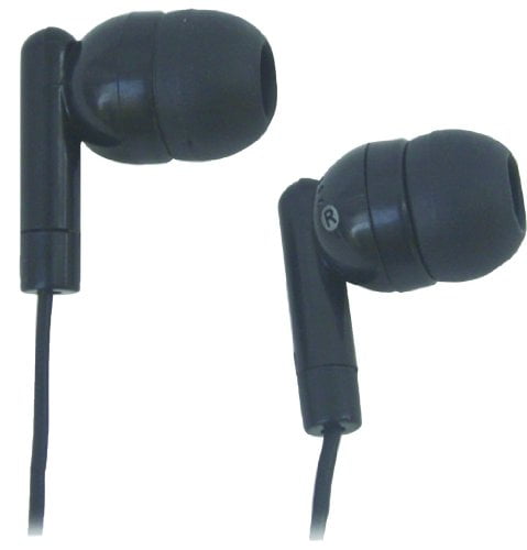 Avid Disposable Earbuds AE-215 Stereo Rubber Tip Bulk Earbuds, Black ...