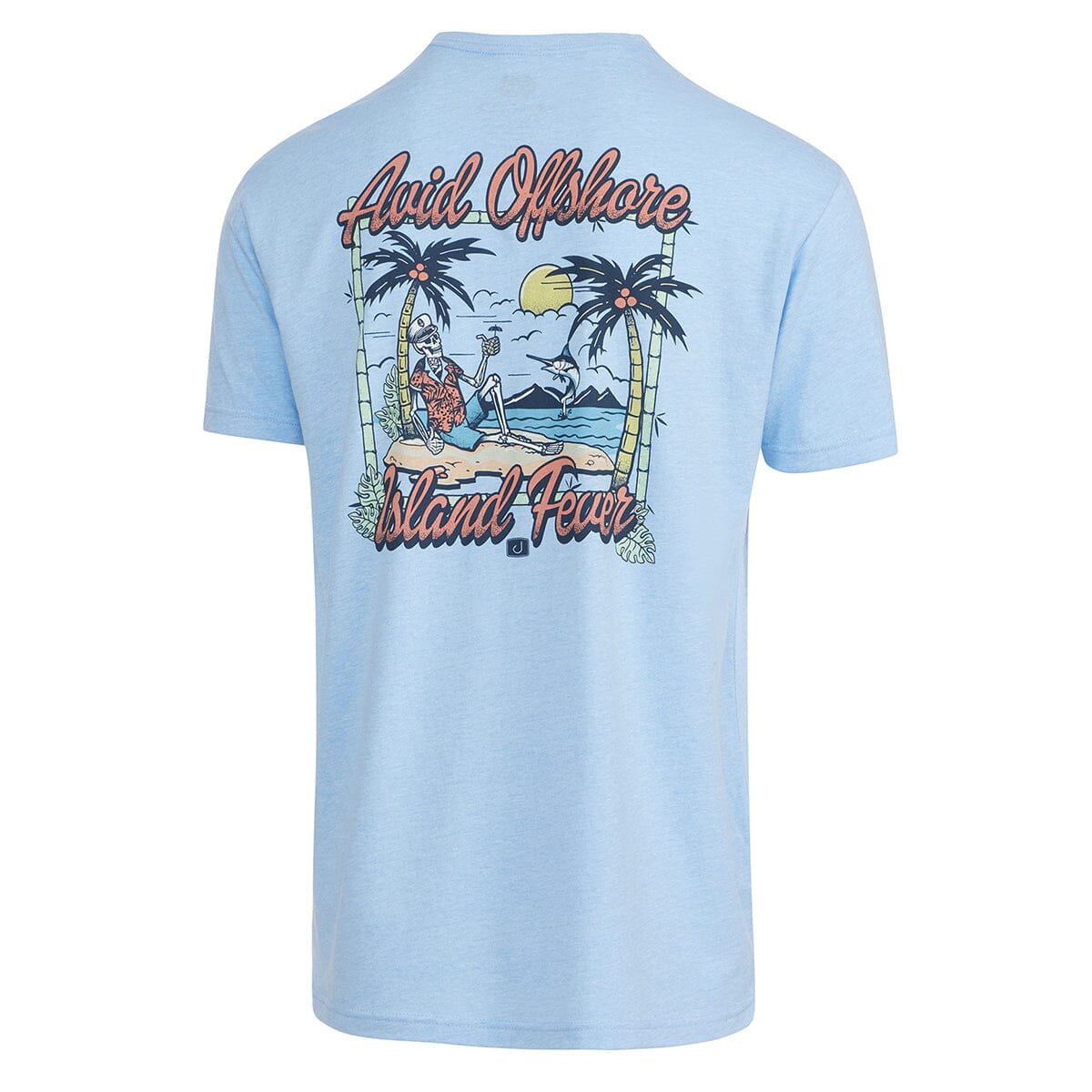 Avid Island Fever Short Sleeve T-Shirt Heather Sky, XLarge - Walmart.com