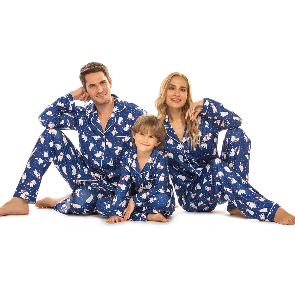 Avidlove Family Christmas Pajamas Matching Sets Button Down Pajamas Set ...