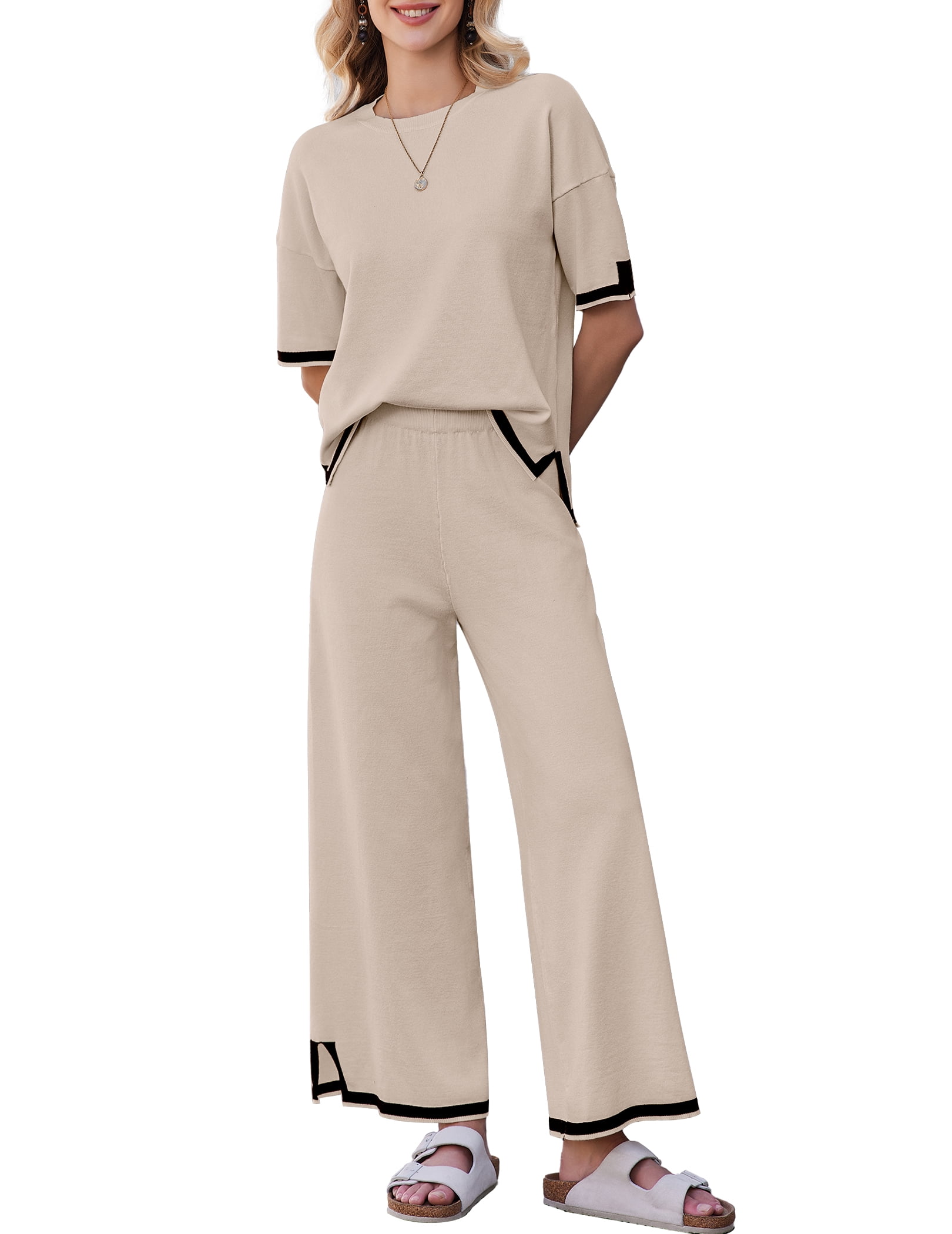 Avidlove Lounge Sets for Women Travel Outfits 2 Piece Sets Knit Short ...