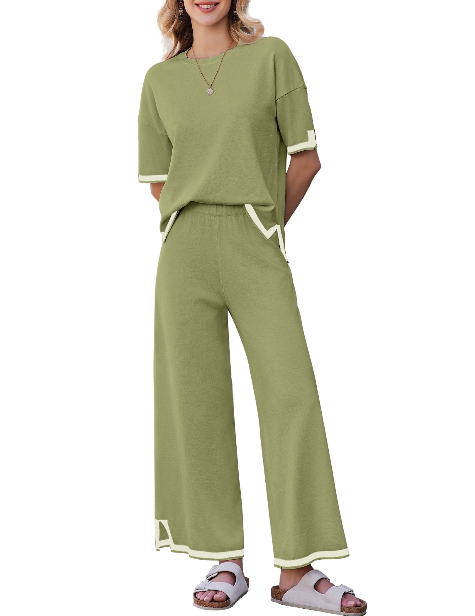 Avidlove Lounge Sets for Women Travel Outfits 2 Piece Sets Knit Short ...