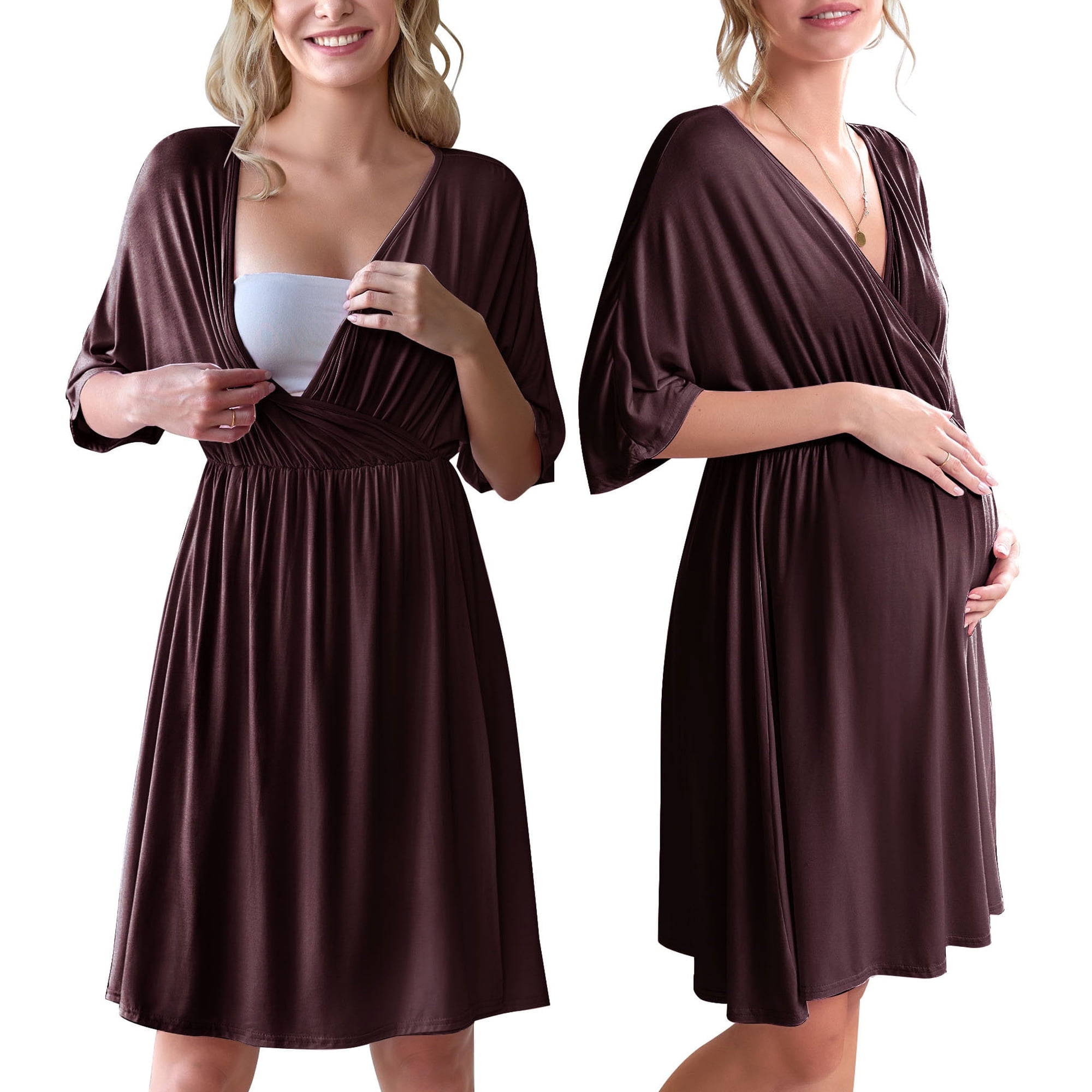Avidlove Maternity Dress for Photoshoot 3 in 1 Labor/Delivery/Hospital ...