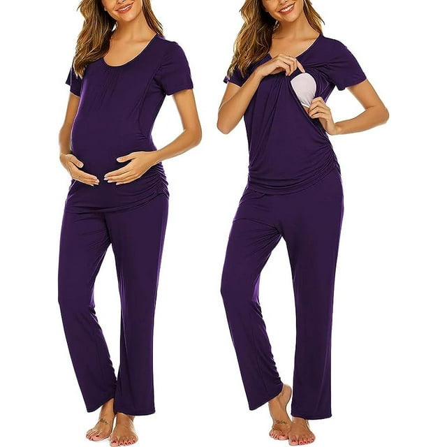 Avidlove Maternity Nursing Pajama Sets Labor Delivery Pjs Louge Set ...
