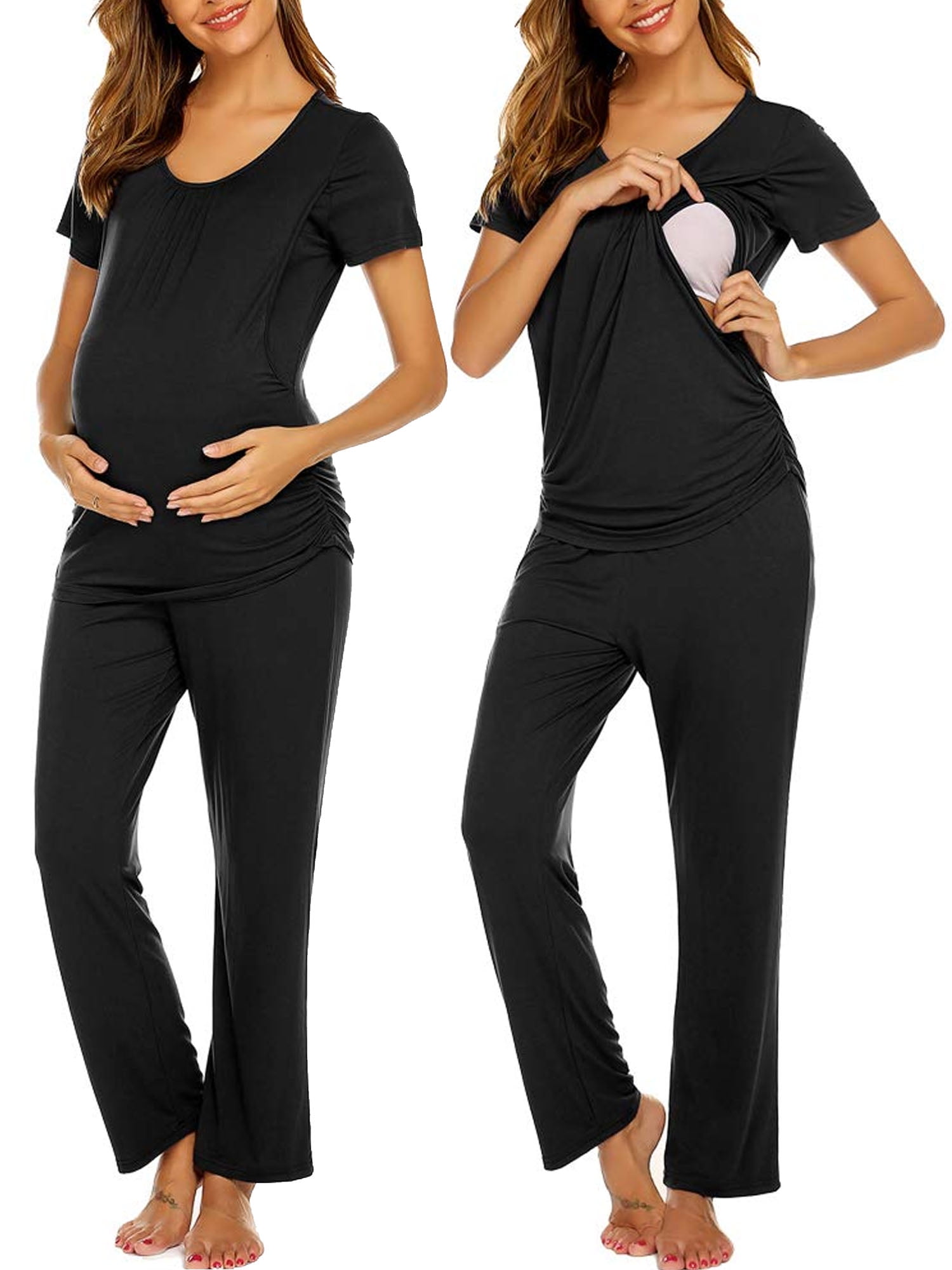 Avidlove Maternity Nursing Pajama Set, Labor Delivery PJs ...