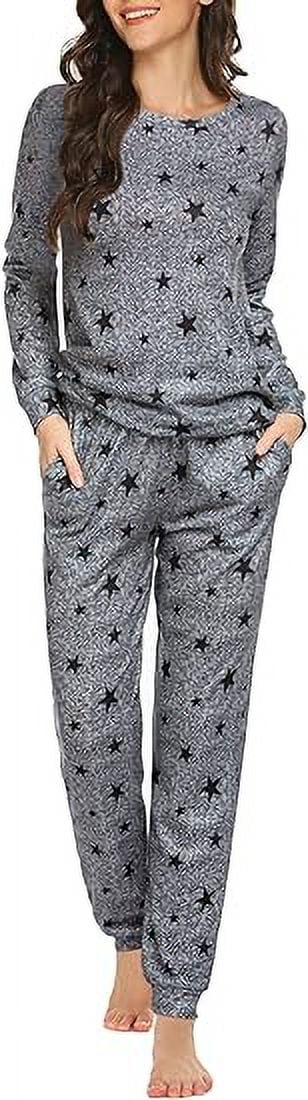 Avidlove Jogger Pajama Set Long Sleeve Sleepwear Soft Pj Set Comfy ...