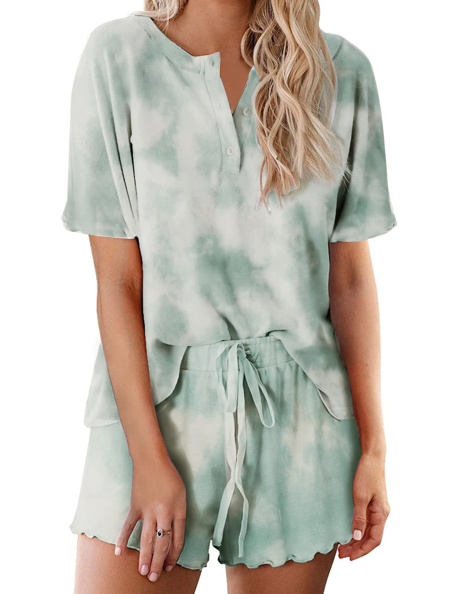 Avidlove Pajama Sets for Women 2 Piece Tie Dye Loungewear Set Cotton ...