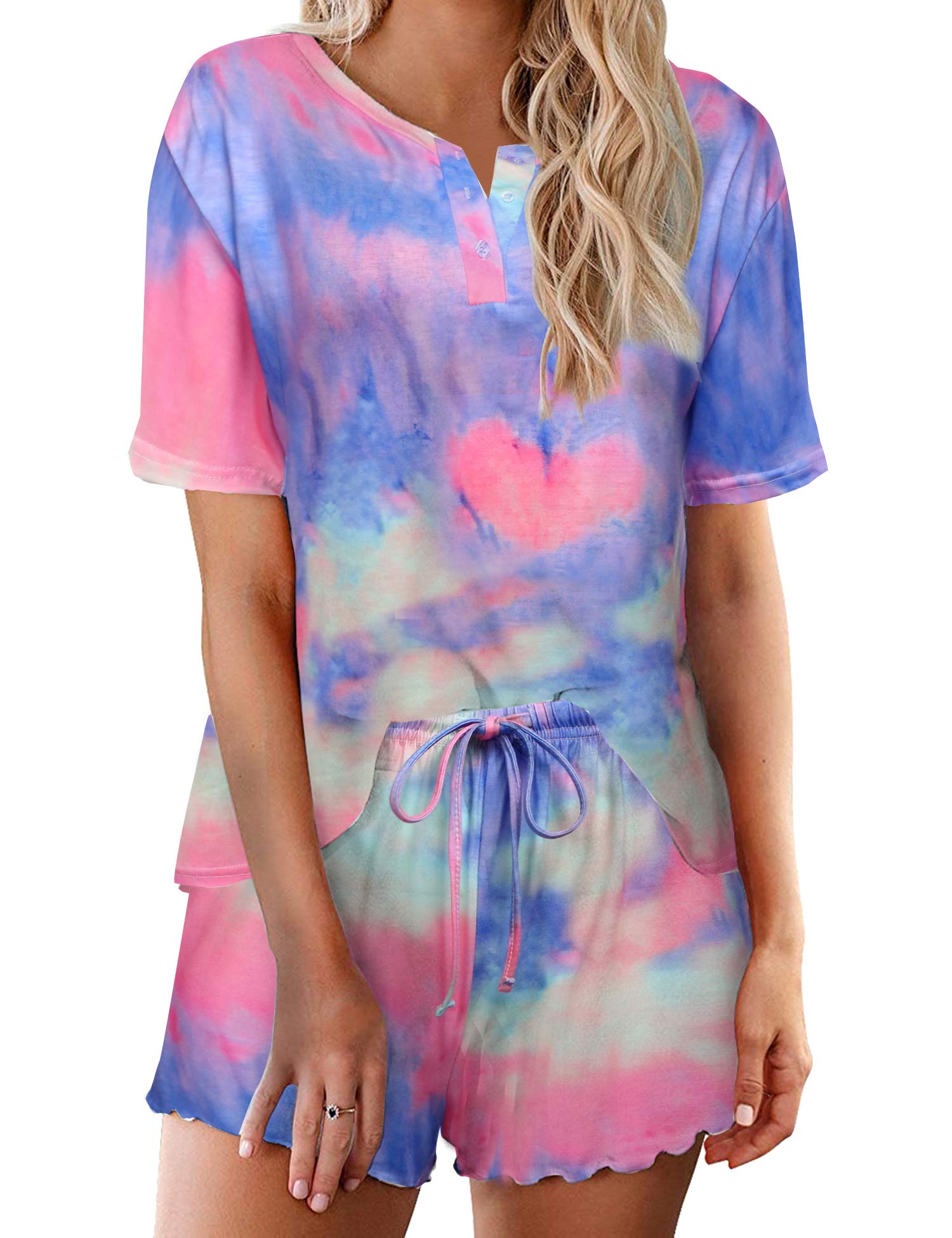 Just Love Women's Tie Dye Thermal Pajamas Set - Walmart.com