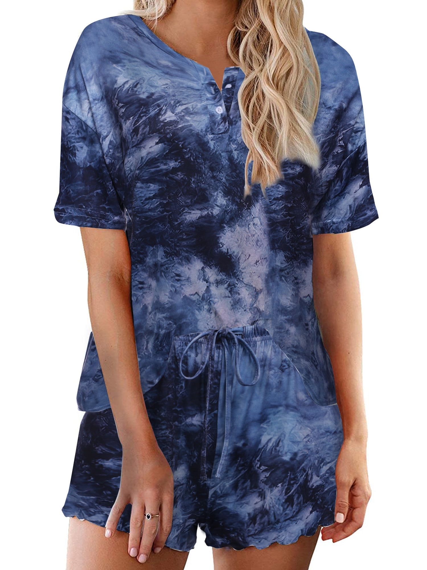 Avidlove Pajama Sets for Women 2 Piece Tie Dye Loungewear Set Cotton ...