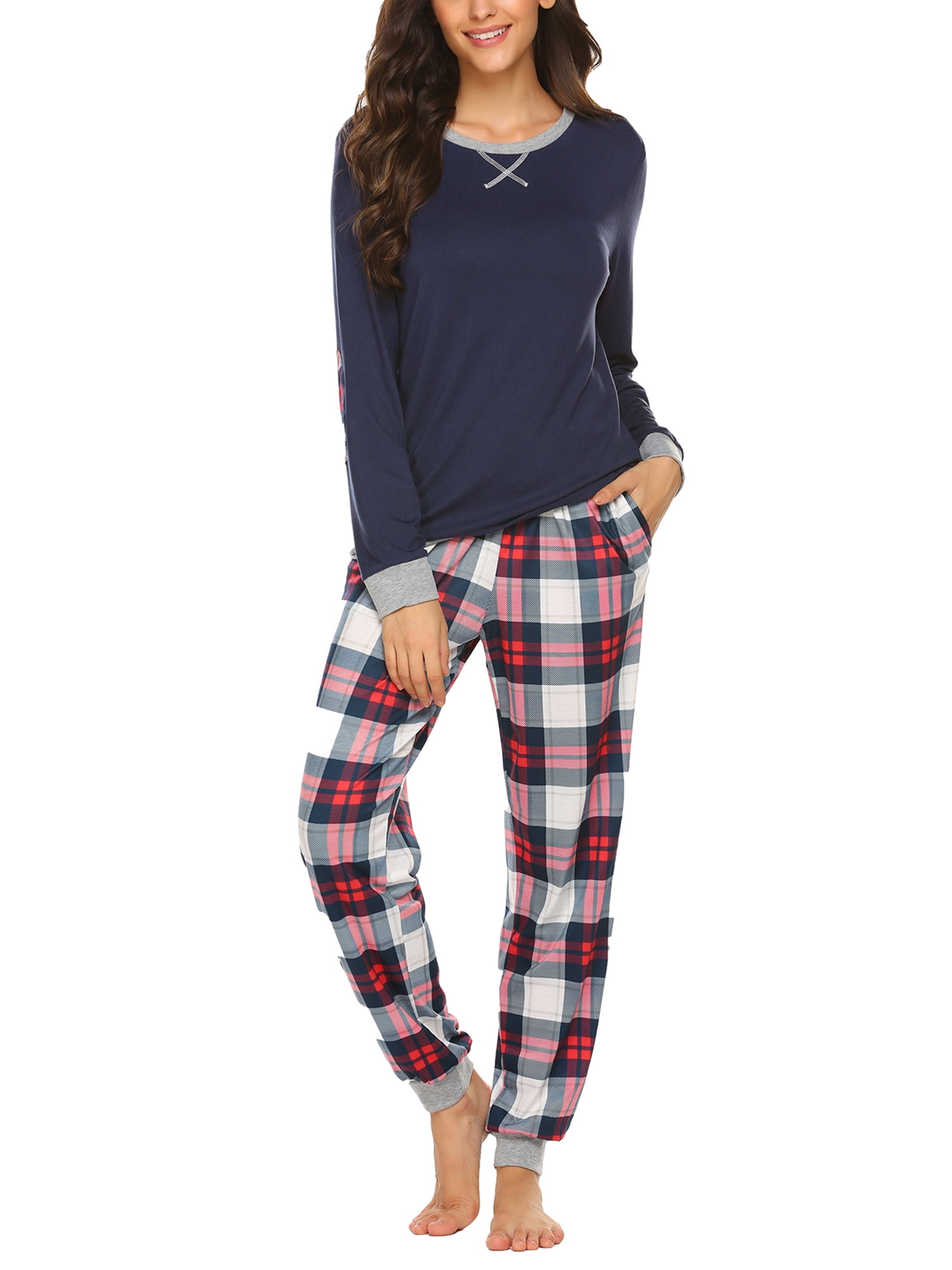 Avidlove Women Pajama Sets with Pocket Comfy Long Sleeve Pajama with ...