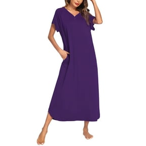 Avidlove, Women's Long Sleeve Nightgown, Full Length Sleep Dress ...