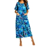 Avidlove Women Long Zipper Front Robes Full Length Housecoat Short ...