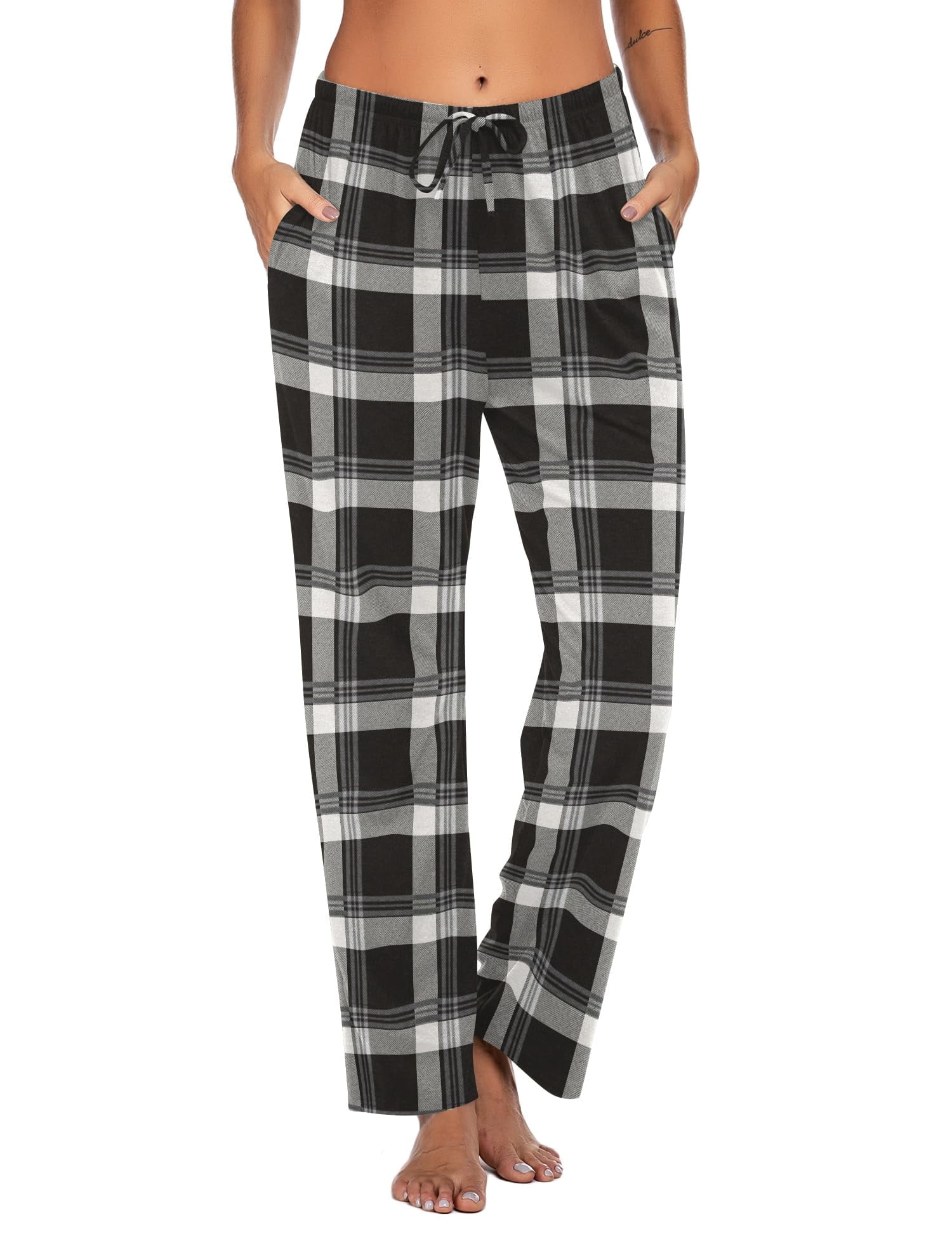 Avidlove Women Pajama Pants with Pockets Stretch Buffalo Plaid Pajama ...