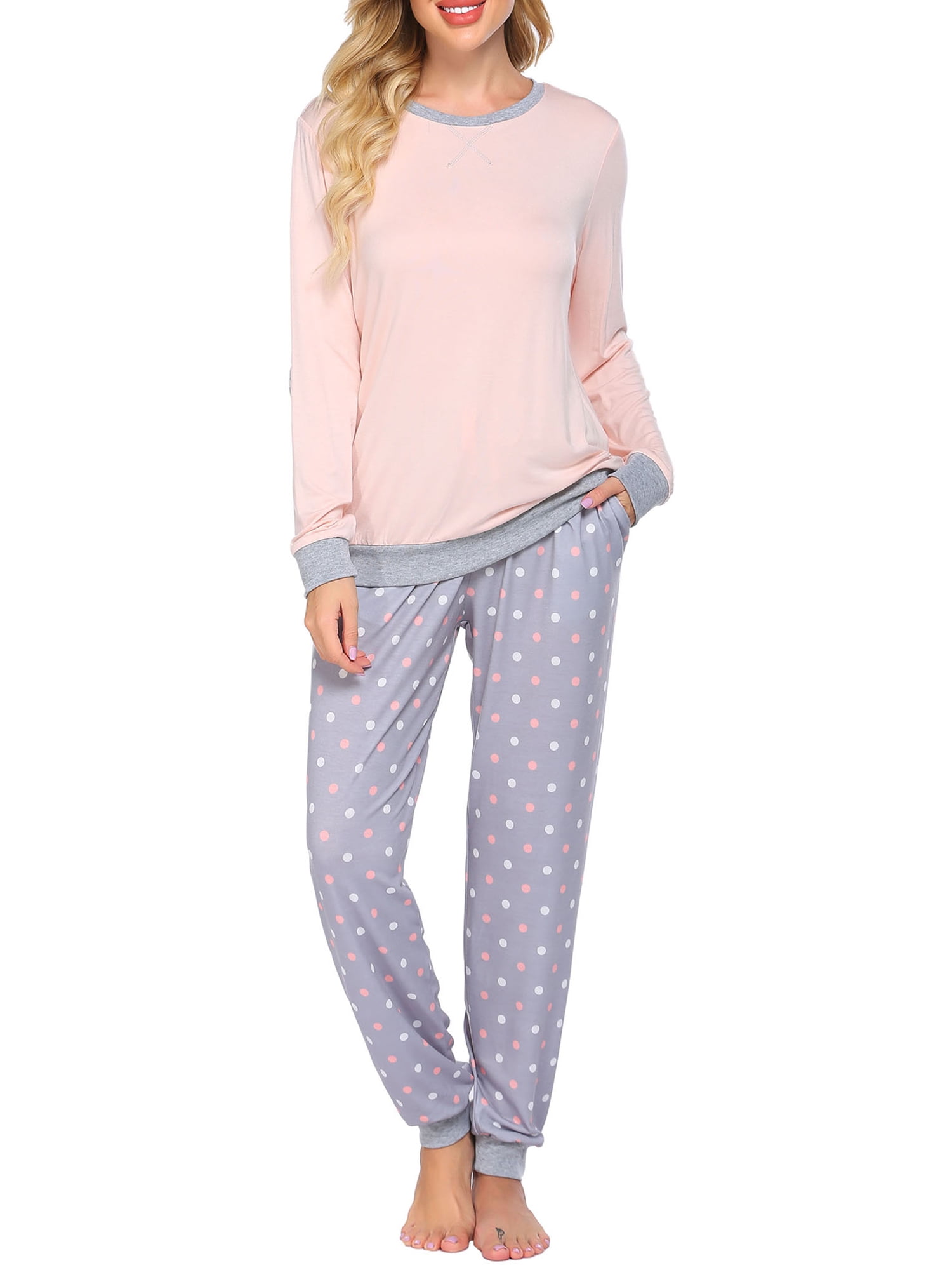 Avidlove Women Pajama Sets Comfy Long Sleeve Pajama with Jogger Pants ...