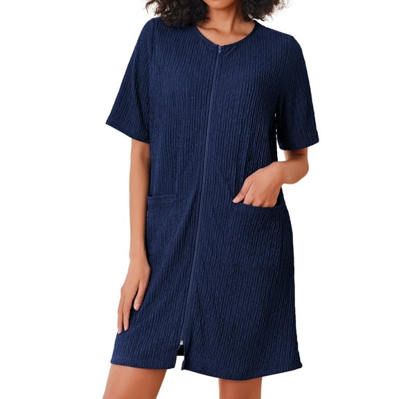 Daiosportswear Pajama for women Women Nightgown Robes for Women Zipper ...