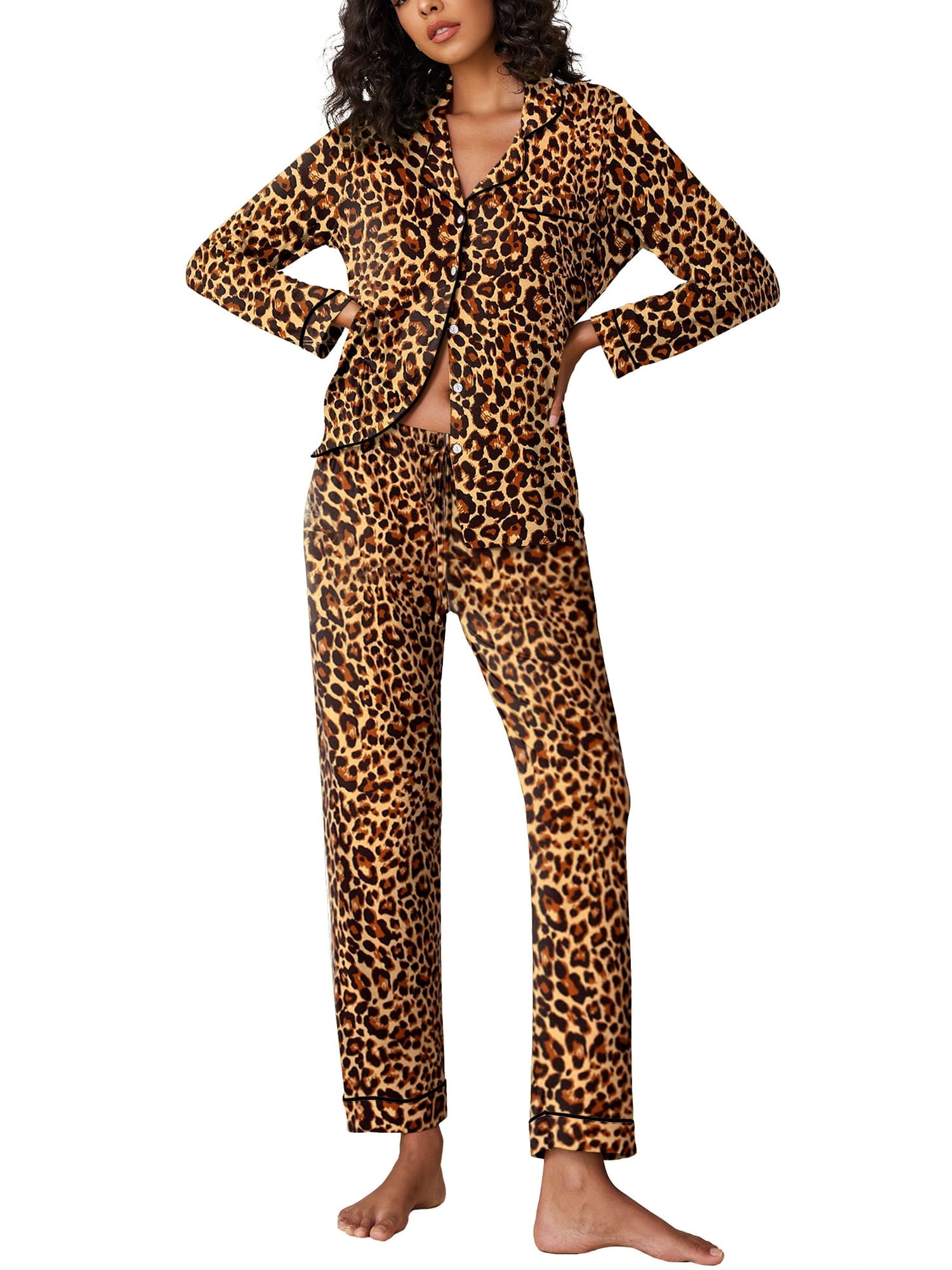 Avidlove Women's Pajama Sets Button Down Two Piece PJ Sets for Ladies ...