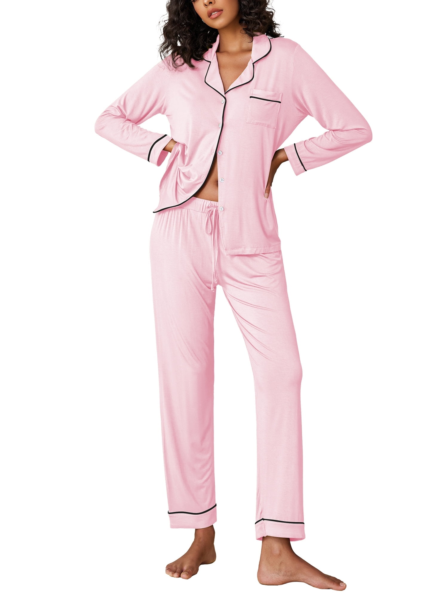 Avidlove Women's Pajama Sets Button Down Two Piece PJ Sets for Ladies ...