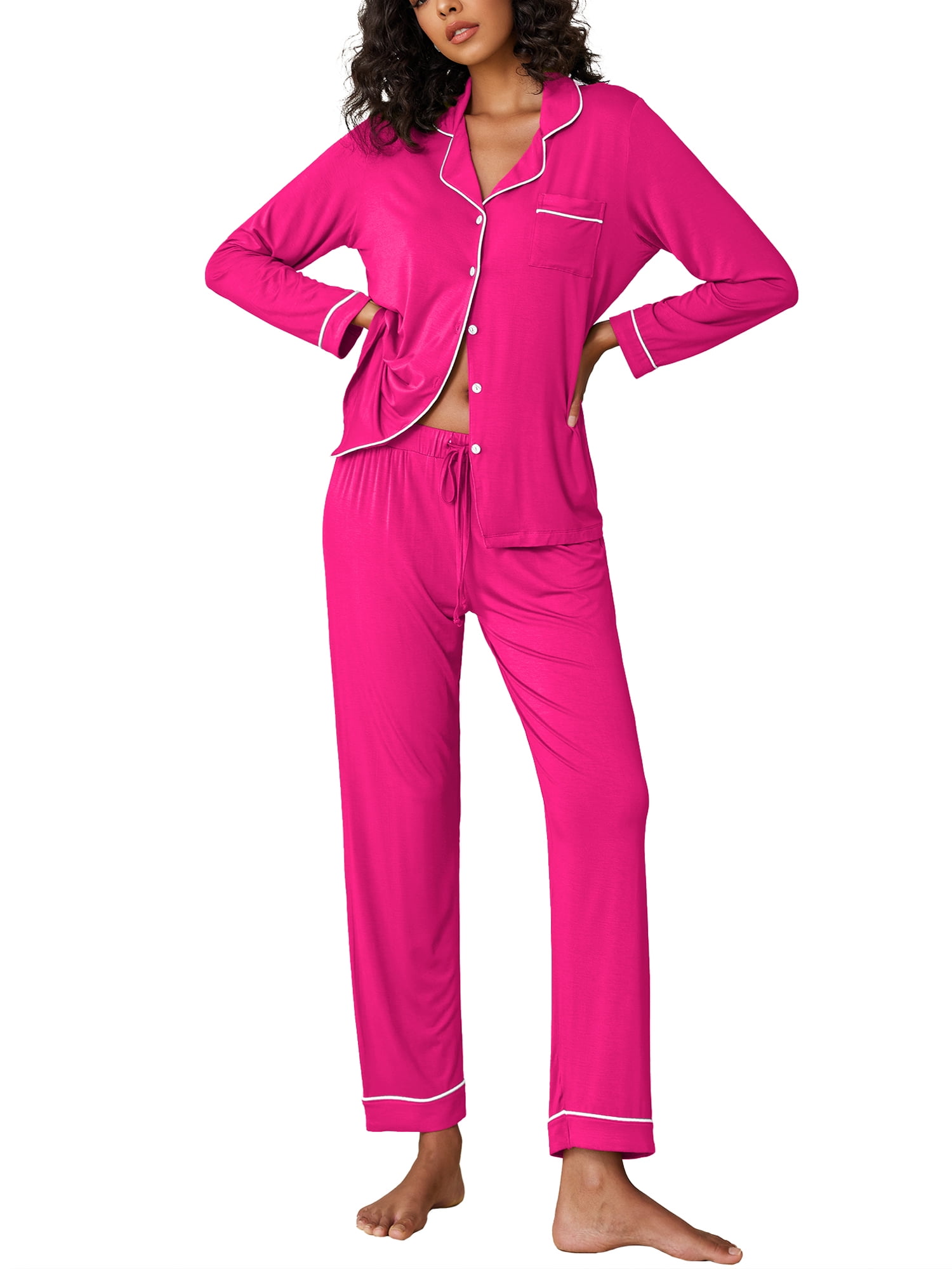 Avidlove Women's Pajama Sets Button Down Two Piece PJ Sets for Ladies ...