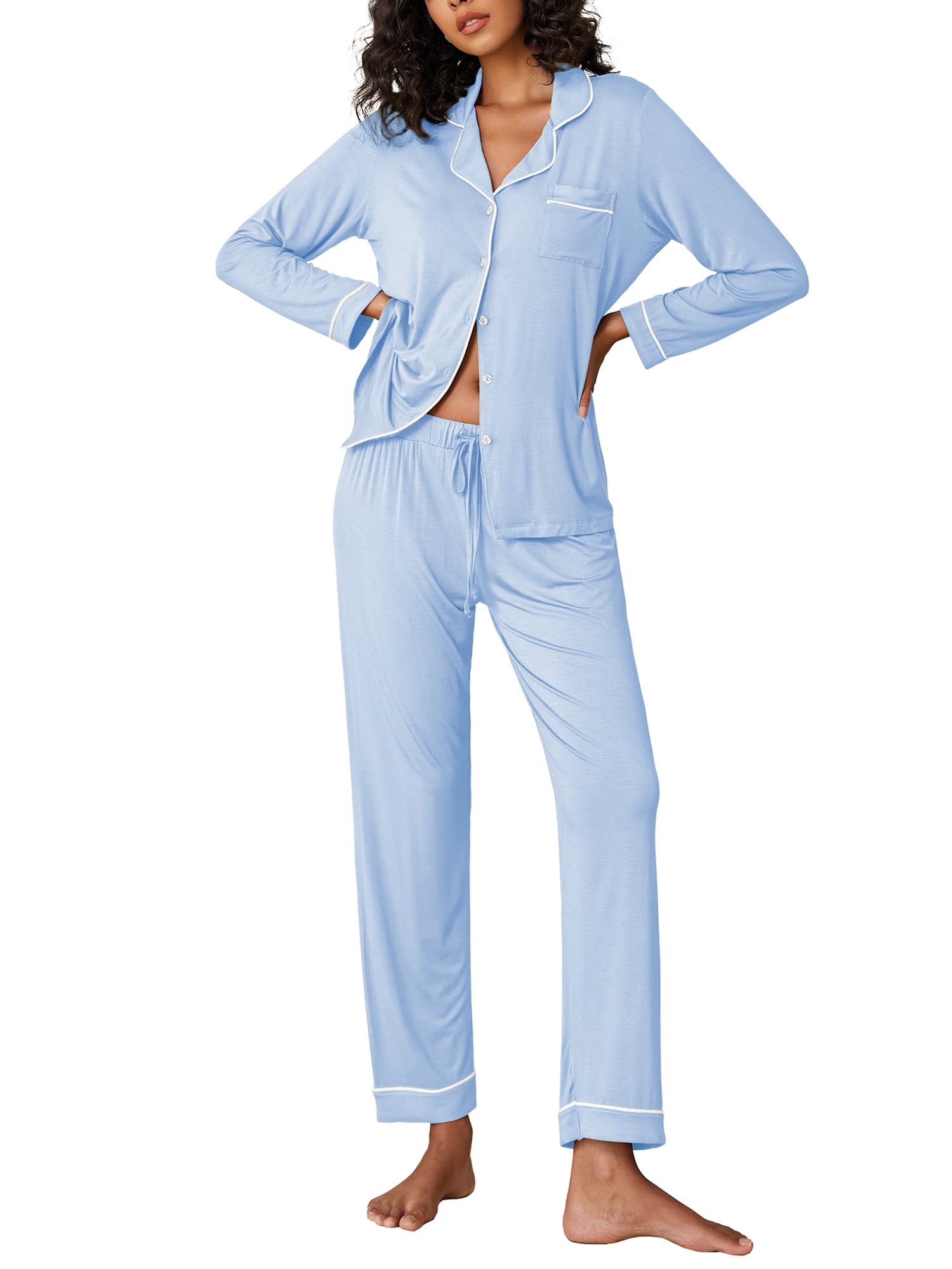 Avidlove Women's Pajama Sets Button Down Two Piece PJ Sets for Ladies ...