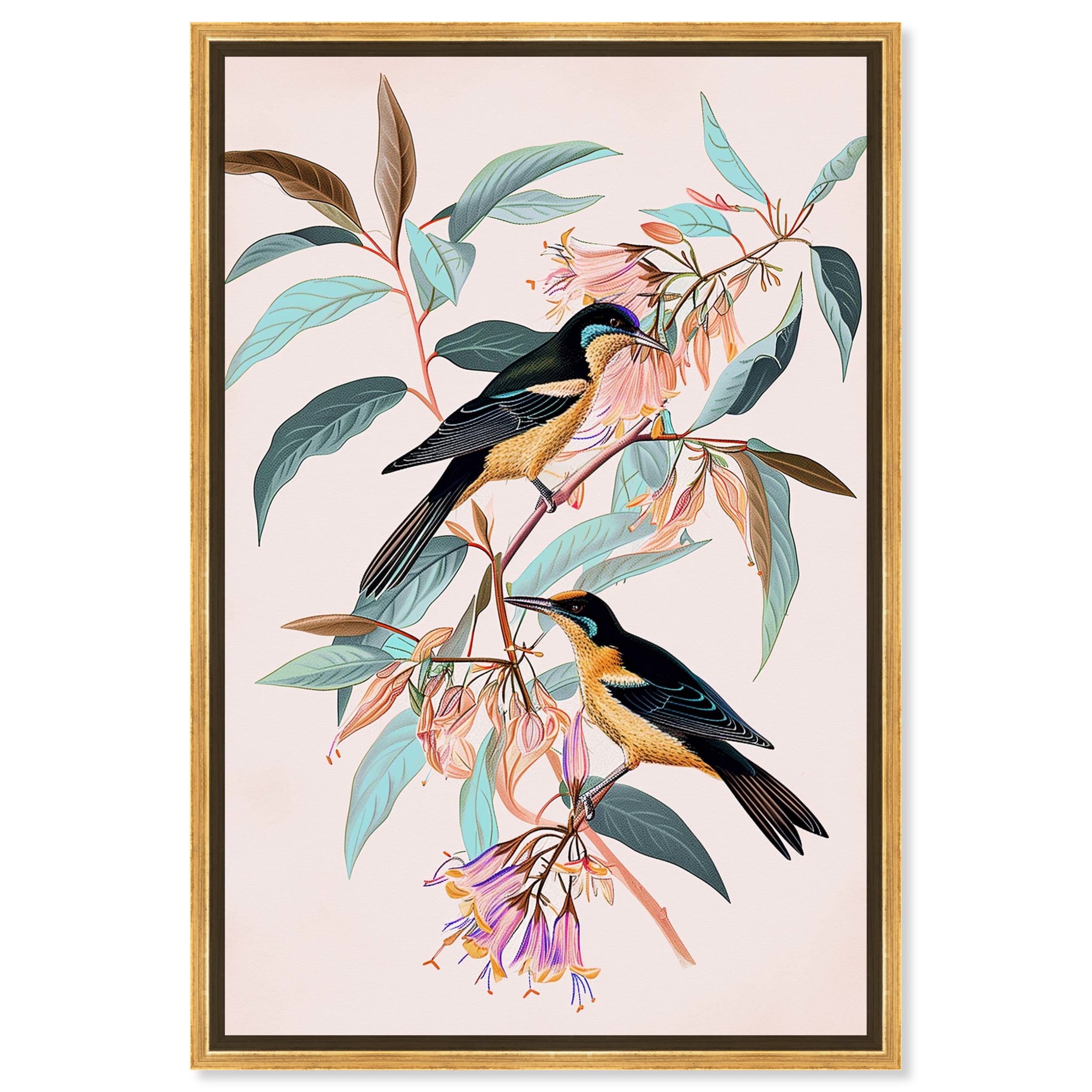 Avien Comrades II Beach Life Inspired Pastel Color Canvas Wall Art by ...