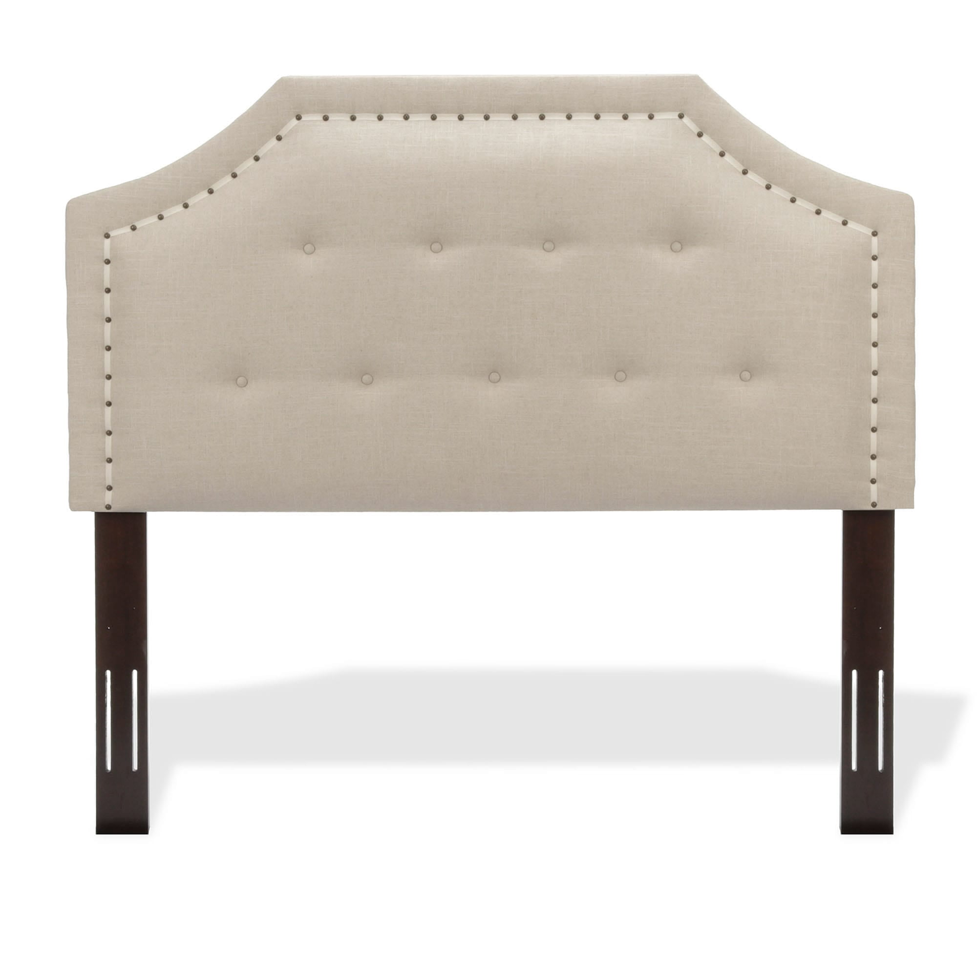 Avignon Button-Tuft Upholstered Headboard with Adjustable Height and ...