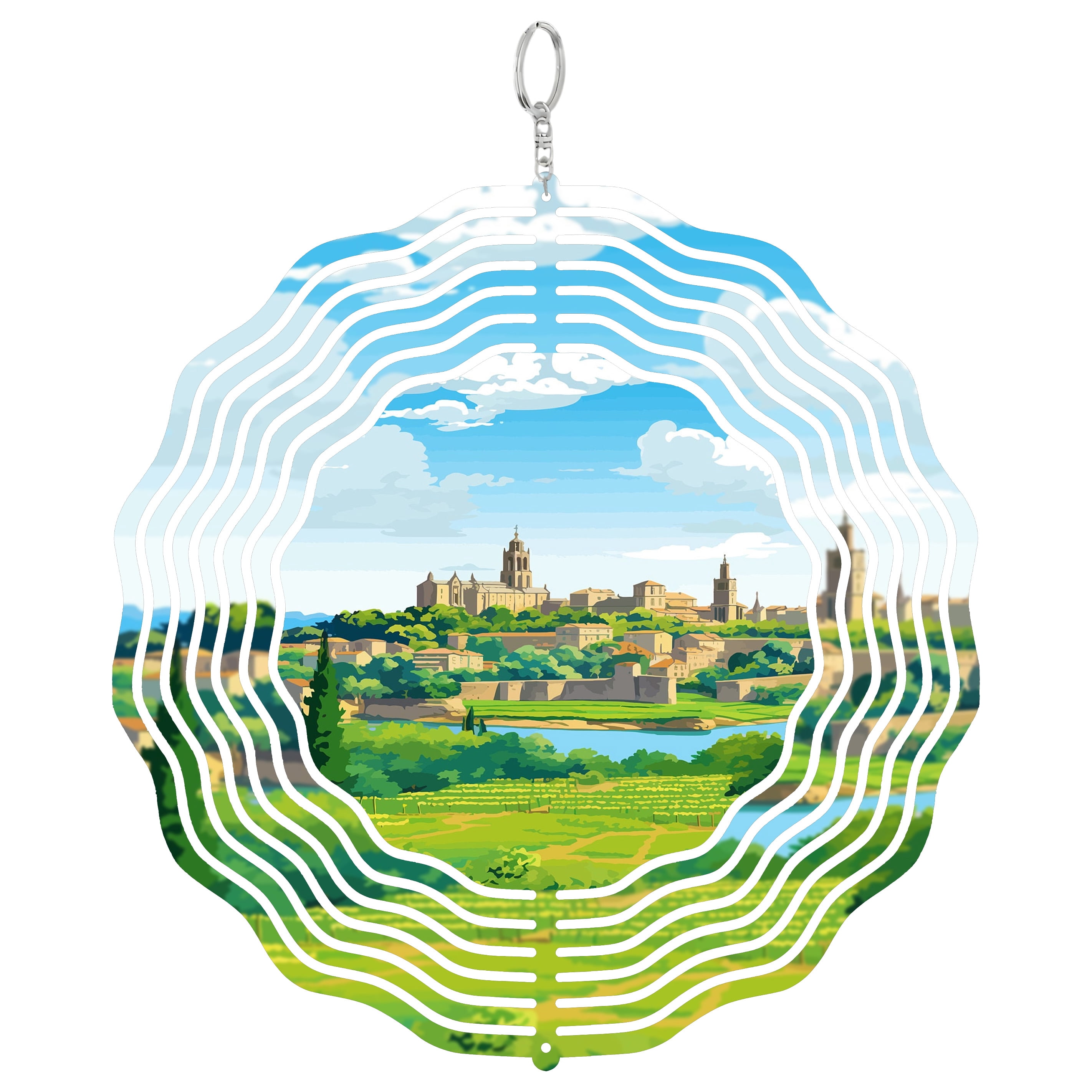 Avignon France 3D Wind Spinner Stainless Steel Kinetic Yard Art Garden ...