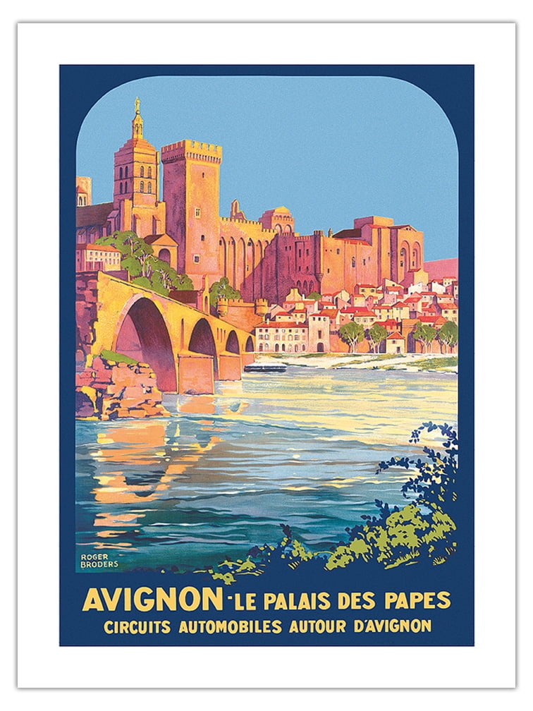 Avignon France - The Popes’ Palace (Le Palais des Papes) - Vintage ...