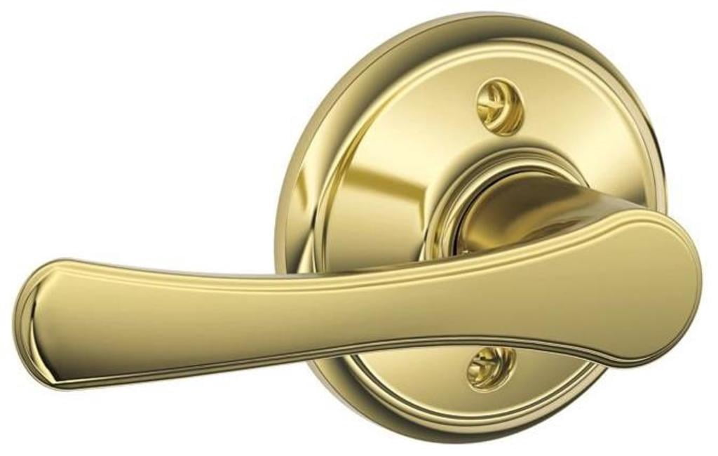 Avila Lever Non-Turning Lock, Bright Brass (F170 VLA 605) - Walmart.com