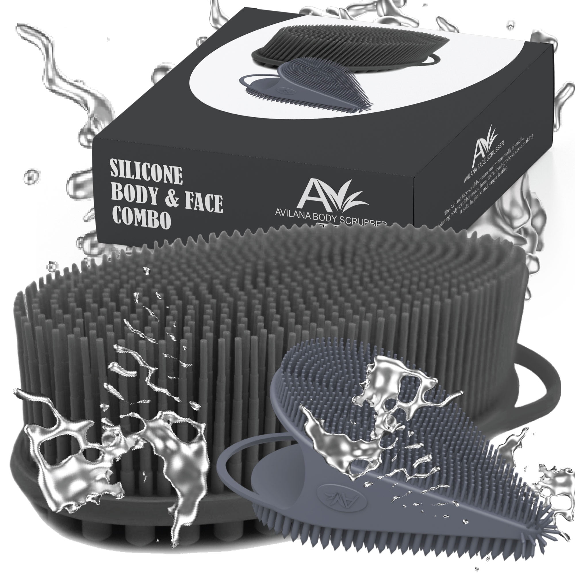 Avilana Silicone Body Scrubber Enhanced with Silver Infused Technology ...