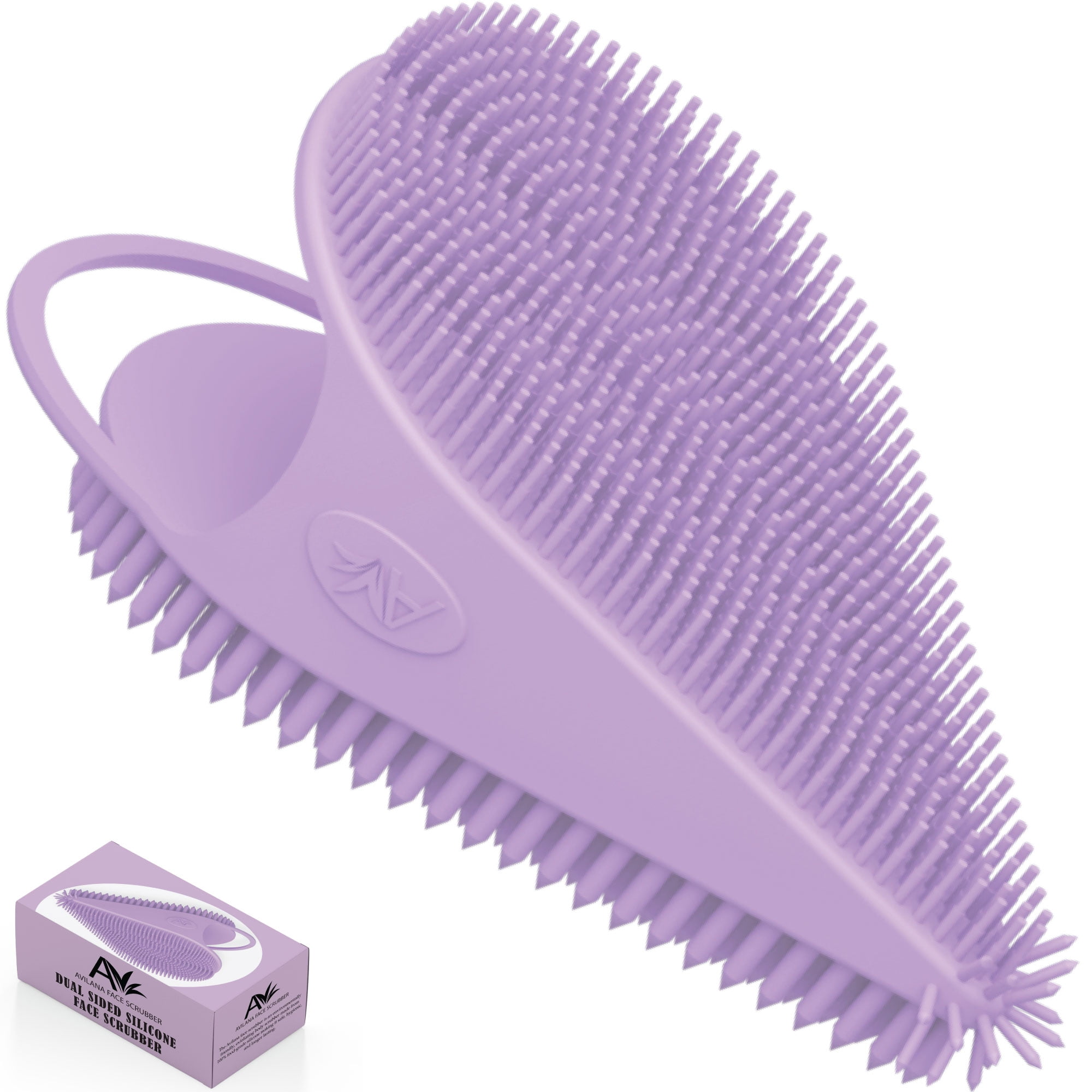 Avilana Silicone Face Scrubber- Dual Sided Manual Facial Cleansing ...