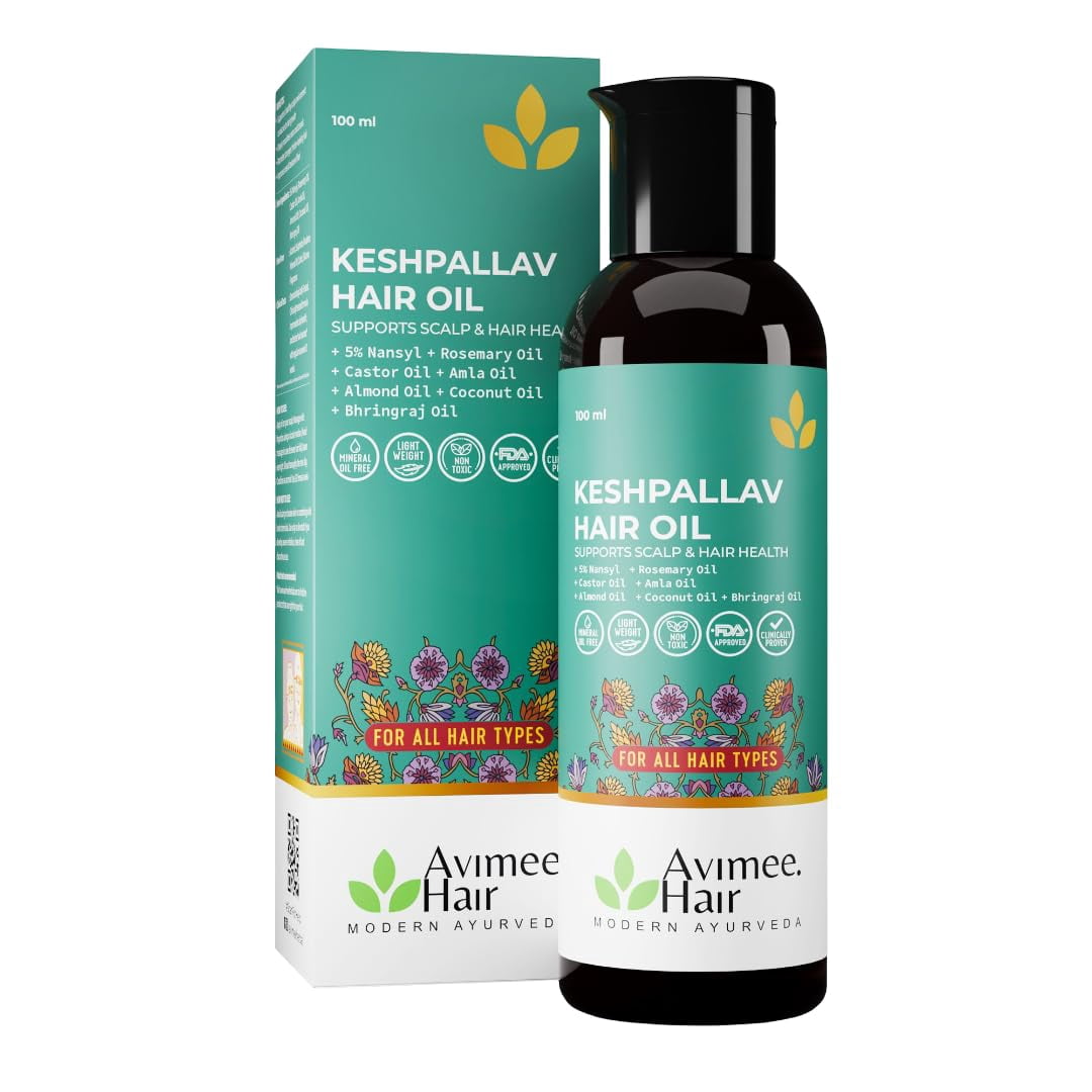 Avimee Herbal Keshpallav Hair Oil | For Both Men & Women | 100 ml ...