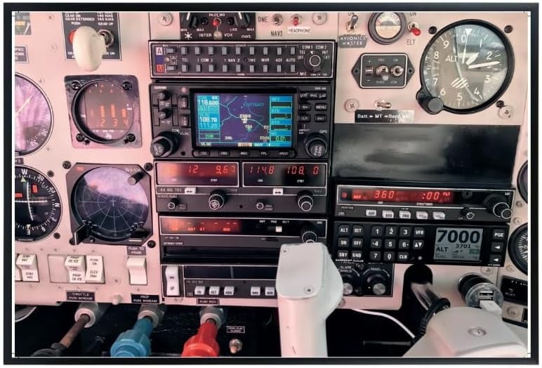 Avionics Cockpit Wall Art – General Aviation Aircraft Poster – High ...