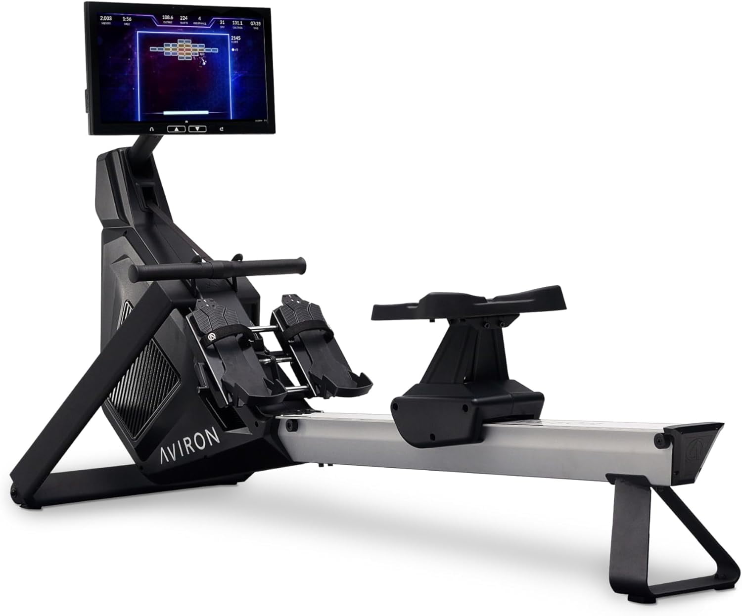 Aviron Strong Series Rower: 22"" HD Touchscreen, Dual Air & Magnetic ...