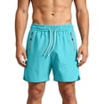 Avirosel Men's Athletic Workout Exercise Elastic Waist Shorts with ...