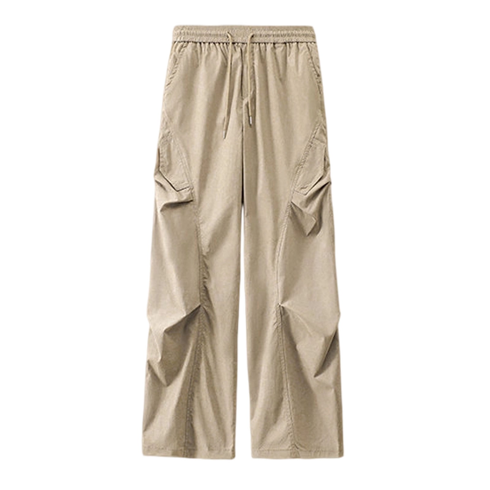 Avirosel Men's Casual Loose Straight Leg Trousers Multi Pocket ...