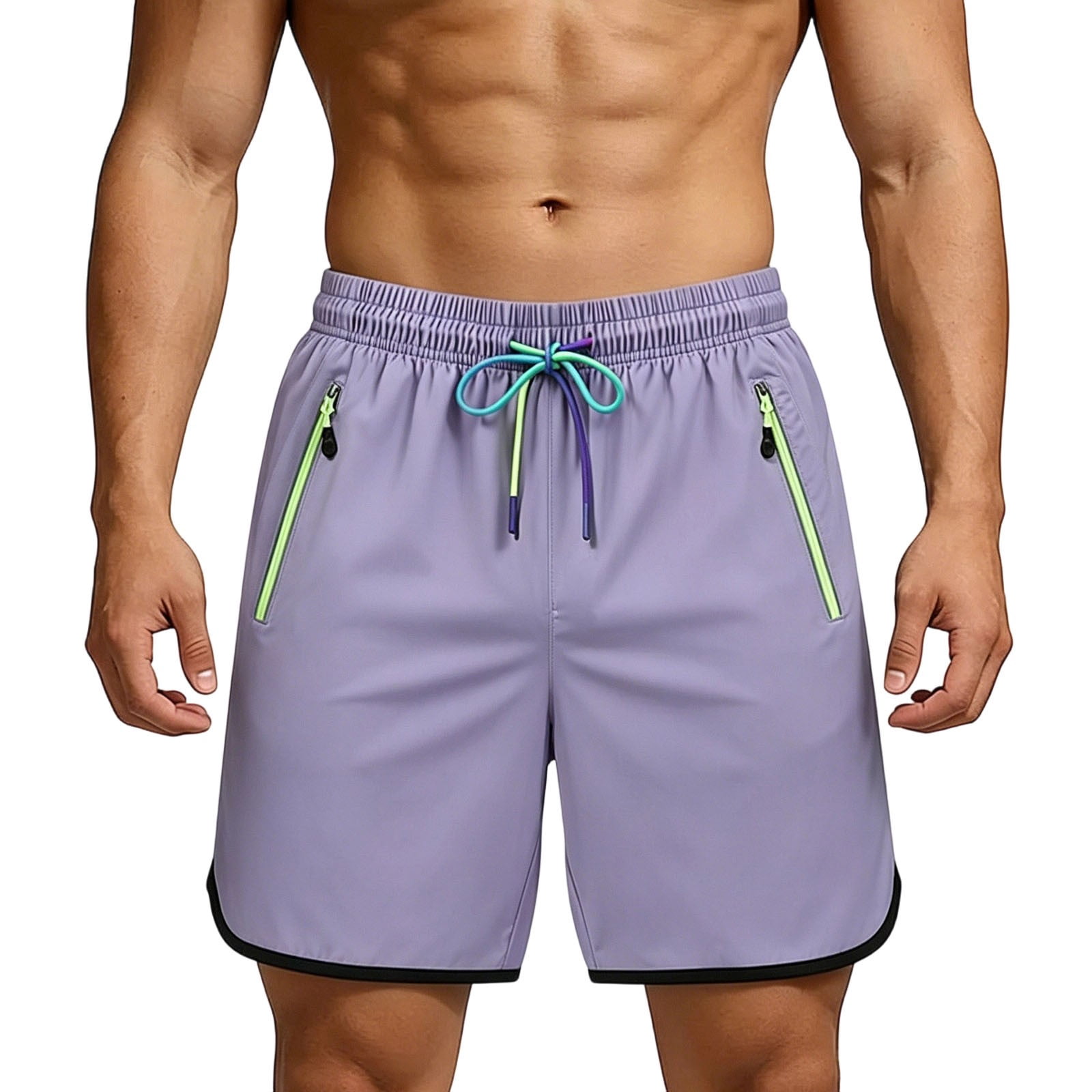 Avirosel Men's Casual Running Shorts Loose Fit Solid Color Dry ...