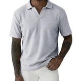 Avirosel Men's Casual Summer Short Sleeve T-Shirt Ice Silk Round Neck ...