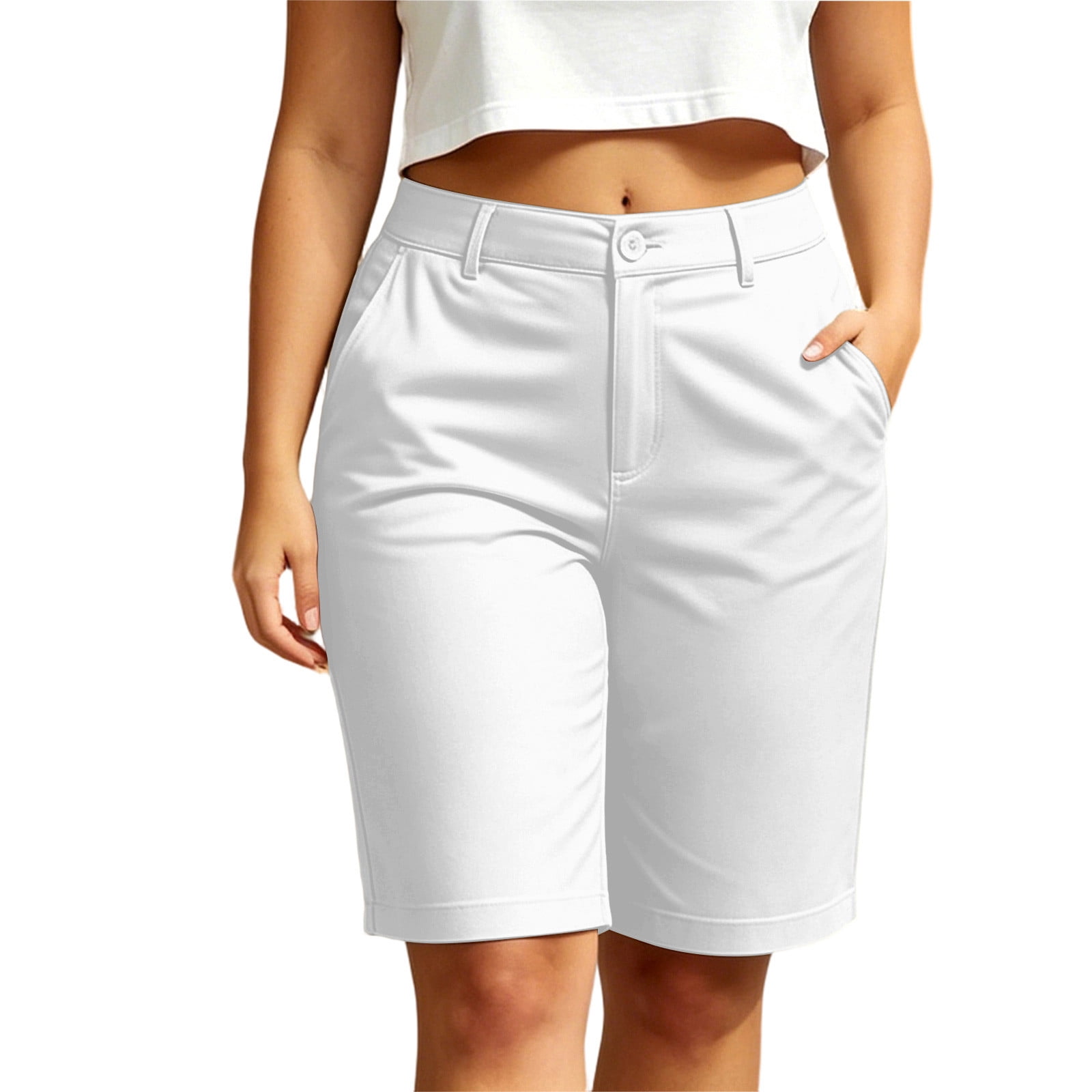 Avirosel Women's Casual Solid Blazer Shorts Bermuda Quick Dry ...