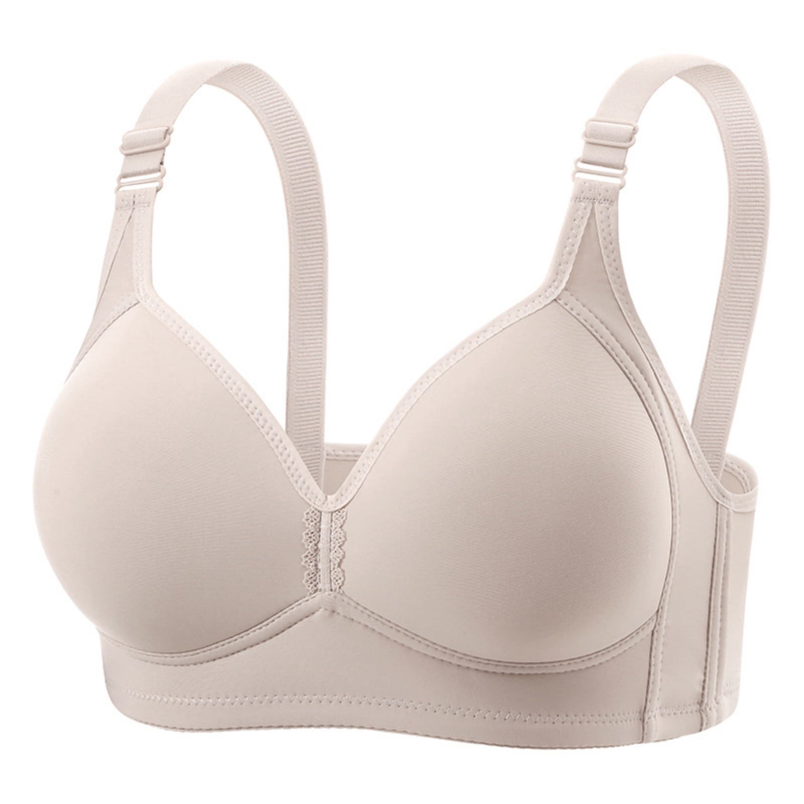 Avirosel Women's Large Size Adjustable Gathered Bra, Comfortable Fabric ...
