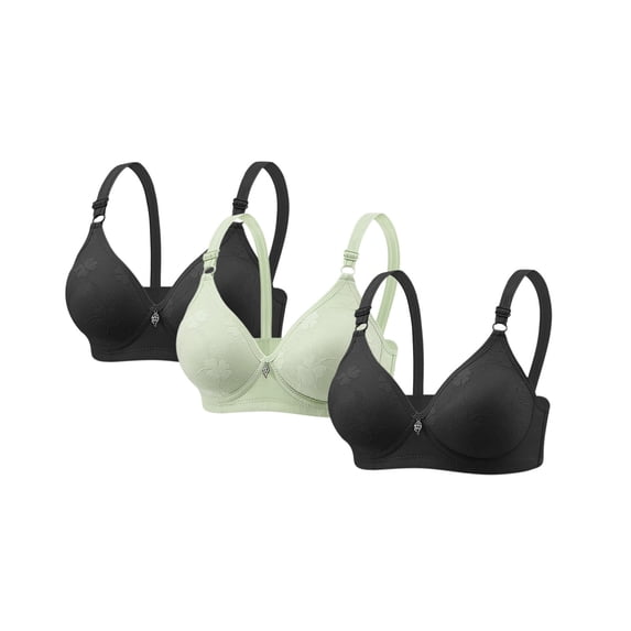 Avirosel Women's Plus Size Lace Splicing Everyday Bras, Adjustable ...