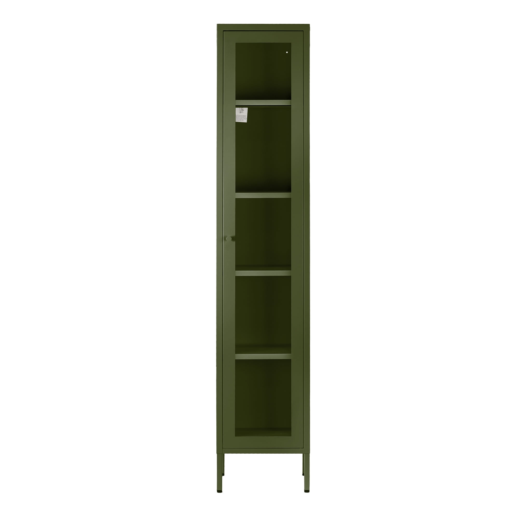 Avis 71-inch Dark Green Metal Cabinet with Clear Door - Walmart.com
