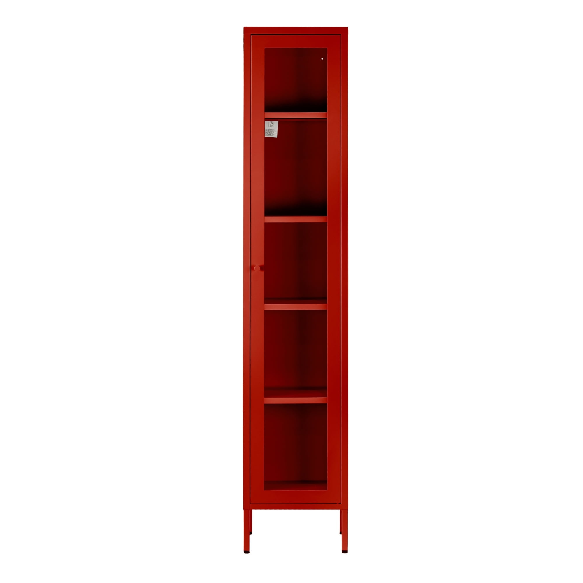 Avis 71-inch Red Metal Cabinet with Clear Door - Walmart.com