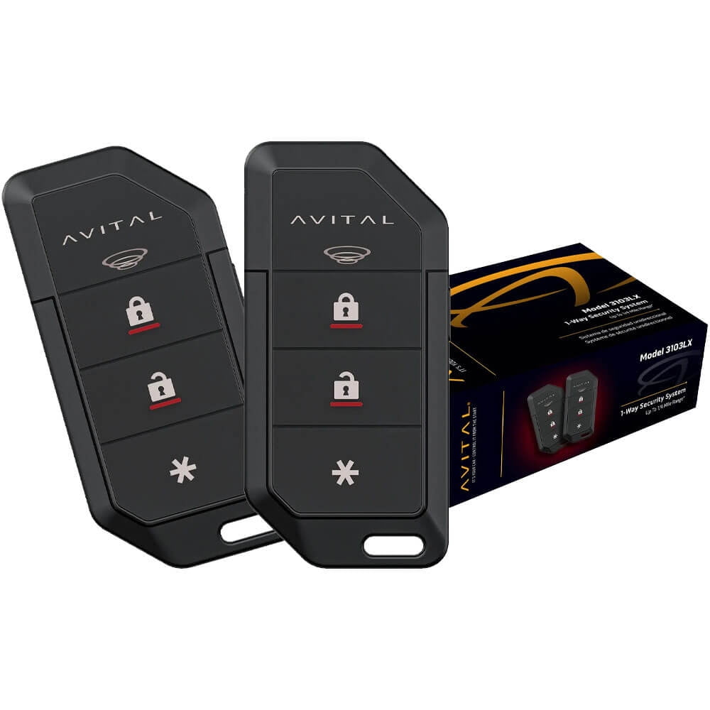 Avital 3103LX Keyless Entry Car Alarm Security System with Up to 0.25 ...