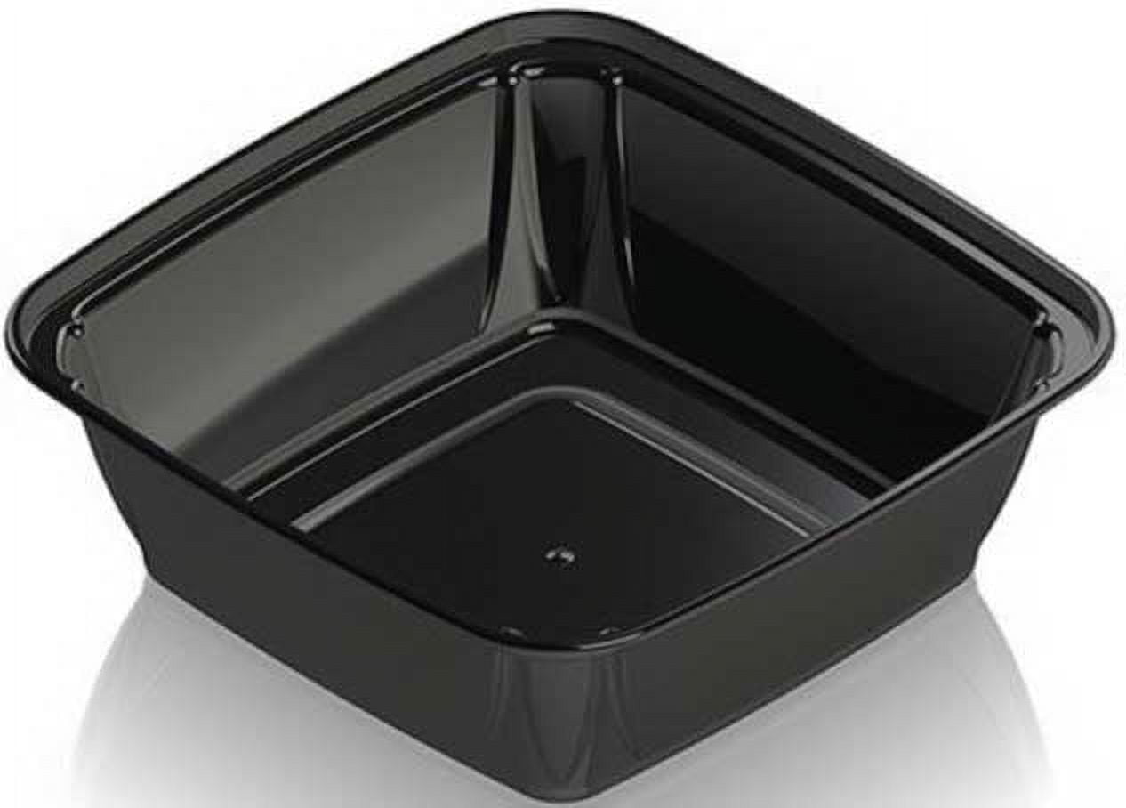 Aviva Plastics Polypropylene Black Square Container, 32 Ounce -- 240 ...