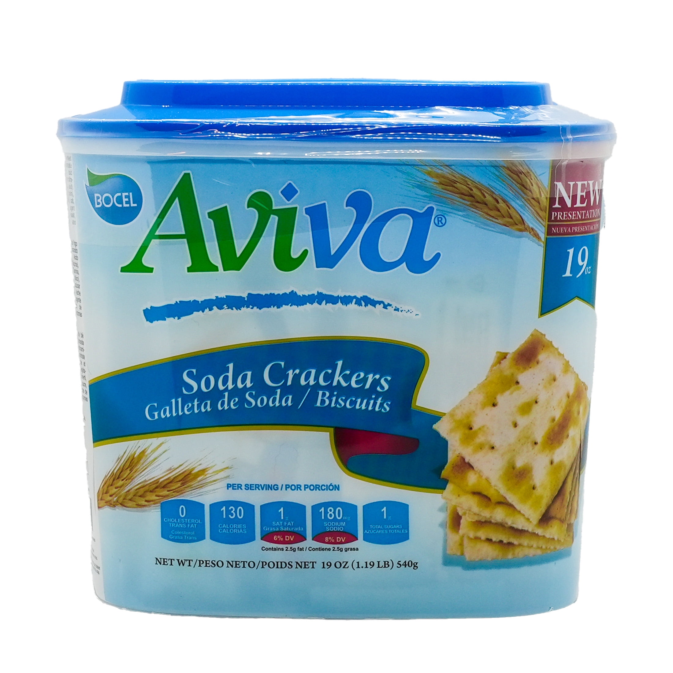 Aviva Soda Crackers, Shelf Stable, 18 Pack, 19 oz, Plastic Bucket ...